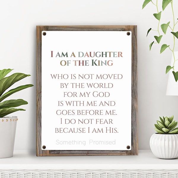 Daughter of the King Frame - Etsy