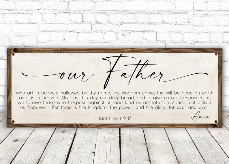 Our Father Who Art in Heaven Metal Print-reclaimed Wood - Etsy