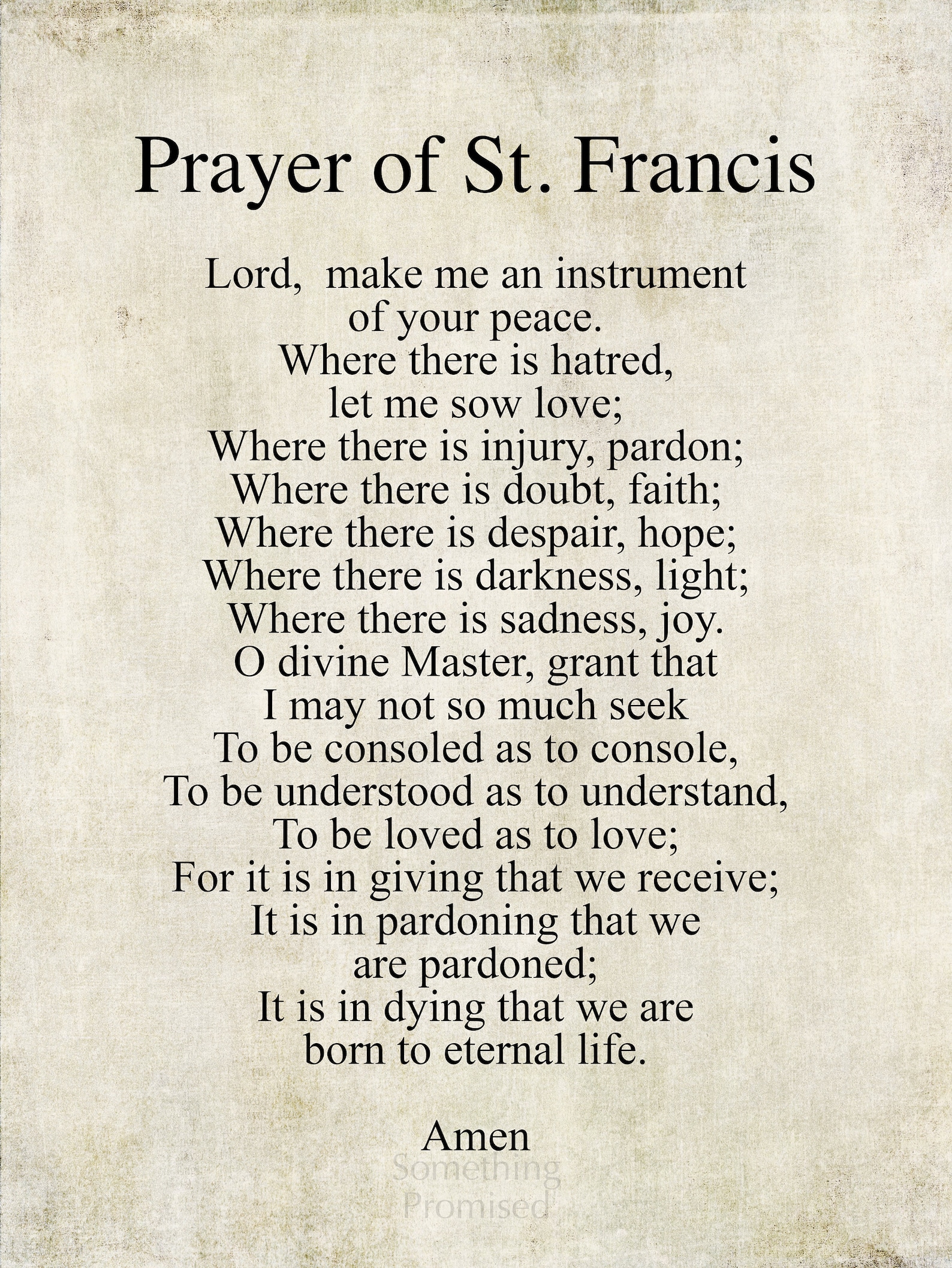 Prayer of St. Francis of Assisi Metal Print on Reclaimed Wood Frame-st ...