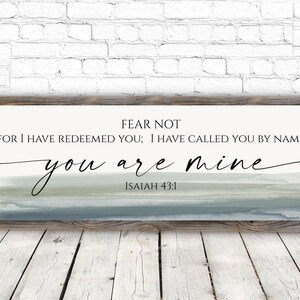 FEAR NOT for I Have Redeemed You Metal Print on Reclaimed Wood Frame ...