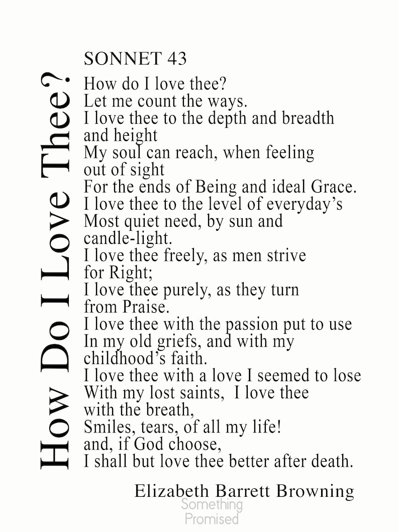 How Do I Love Thee Let Me Count the Ways Metal Print on - Etsy