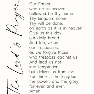 The Lord's Prayer-matthew 6:9-13-our Father Prayer-metal Print on ...