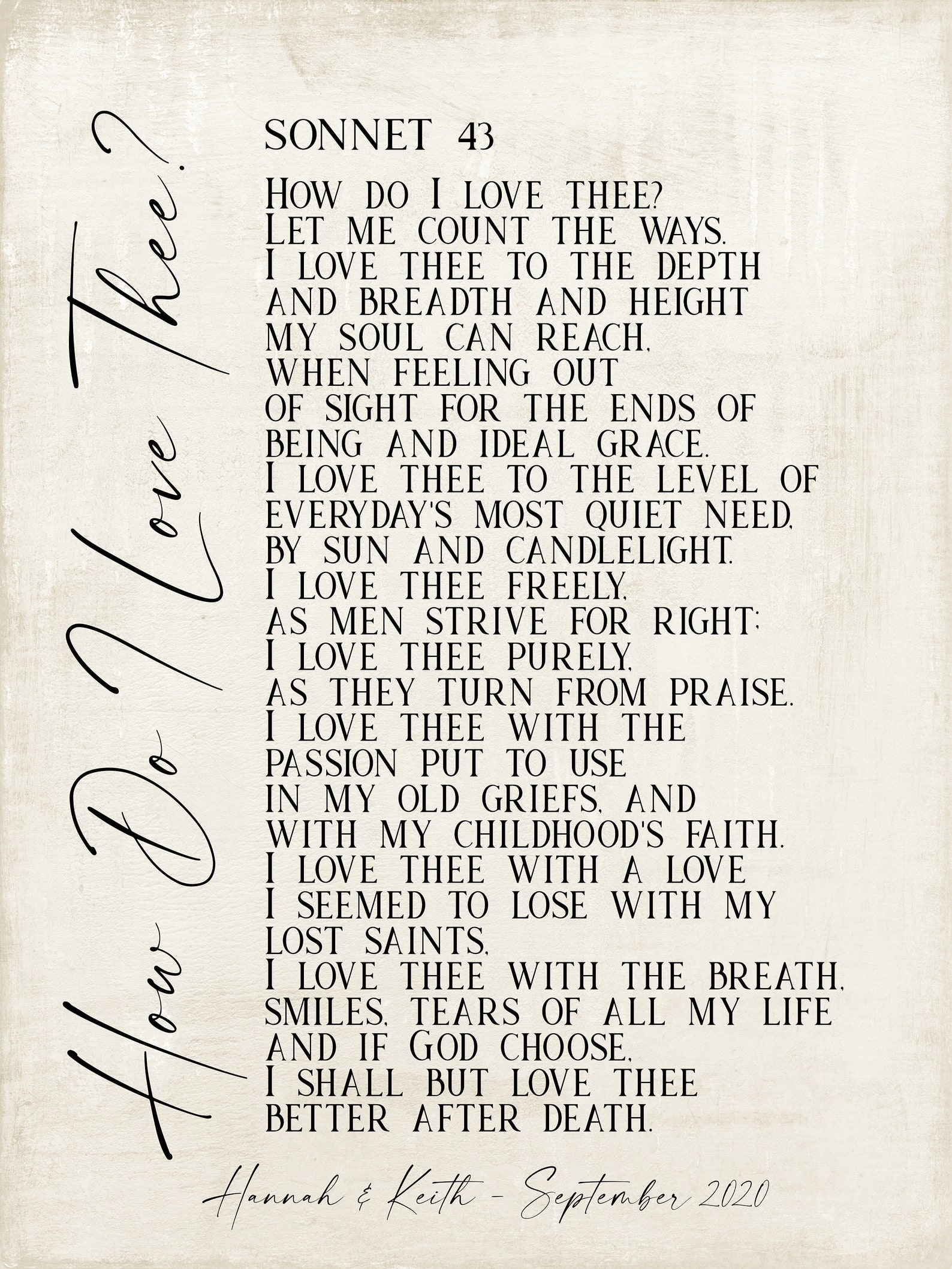 How Do I Love Thee Let Me Count the Ways Metal Print on | Etsy