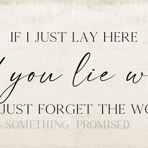 If I Just Lay Here Would You Lie With Me Metal Print on Reclaimed Wood ...