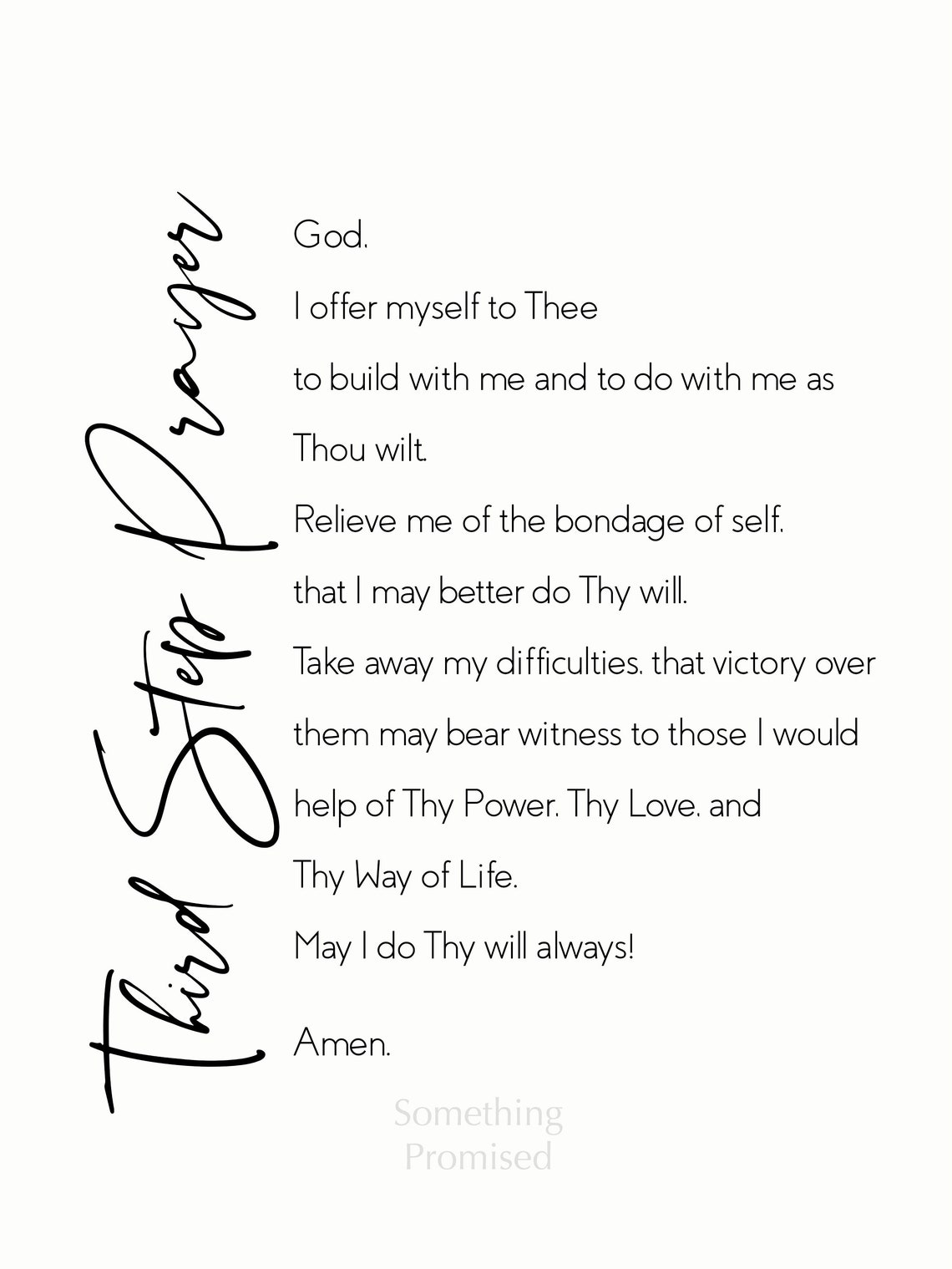 Third Step Prayer Metal Print on Reclaimed Wood Frame-Third | Etsy