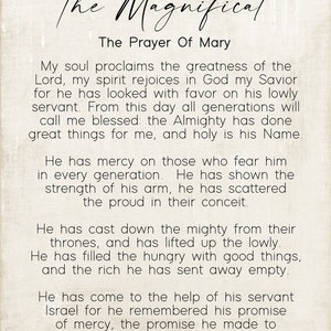 The Magnificat Metal Print on Reclaimed Wood Frame-catholic Prayer Art ...