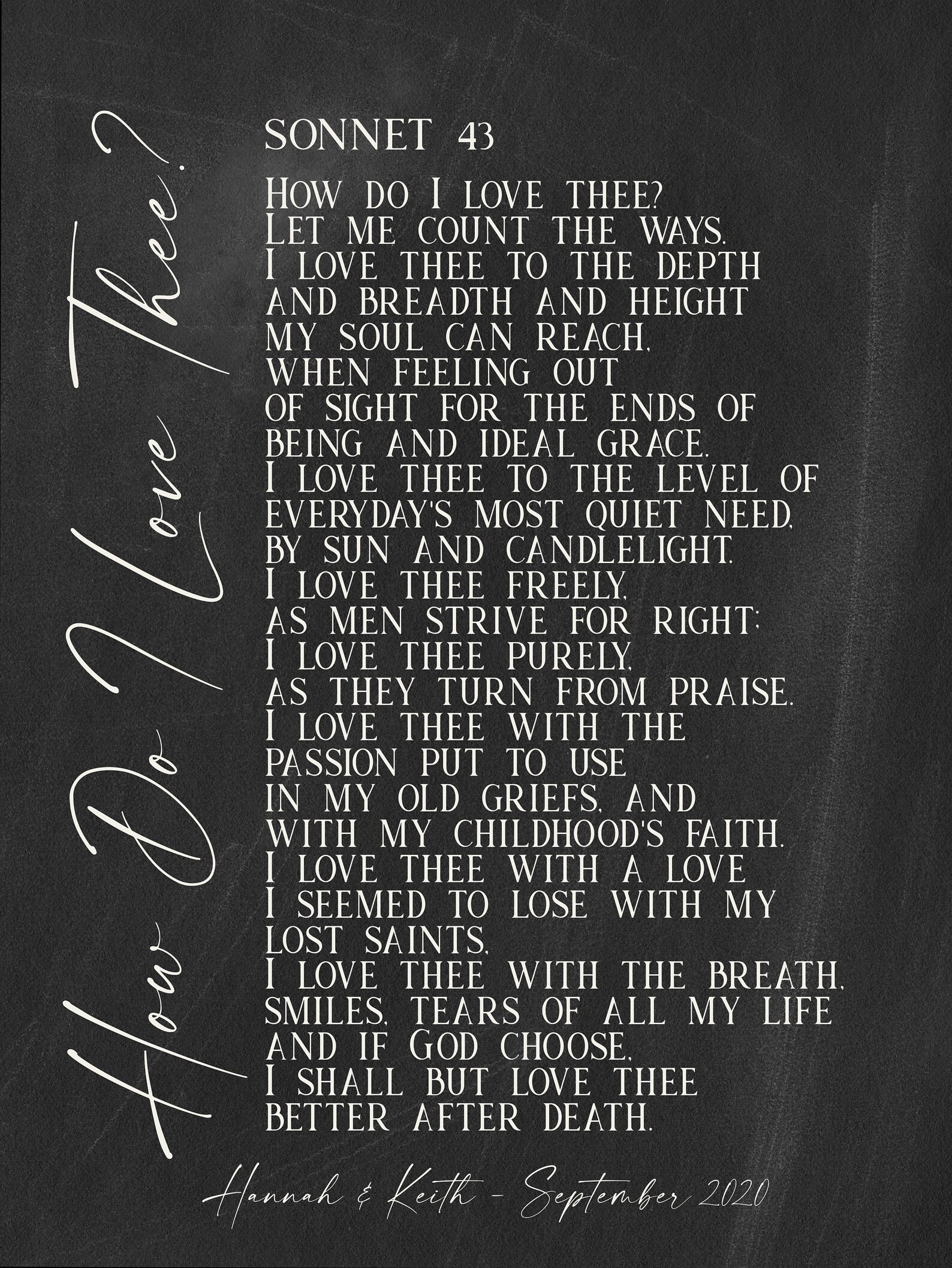 How Do I Love Thee? Let Me Count the Ways Metal Print on Reclaimed Wood ...