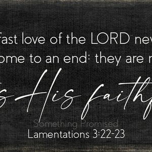 Great is His Faithfulness Metal Print on Reclaimed Wood Frame ...