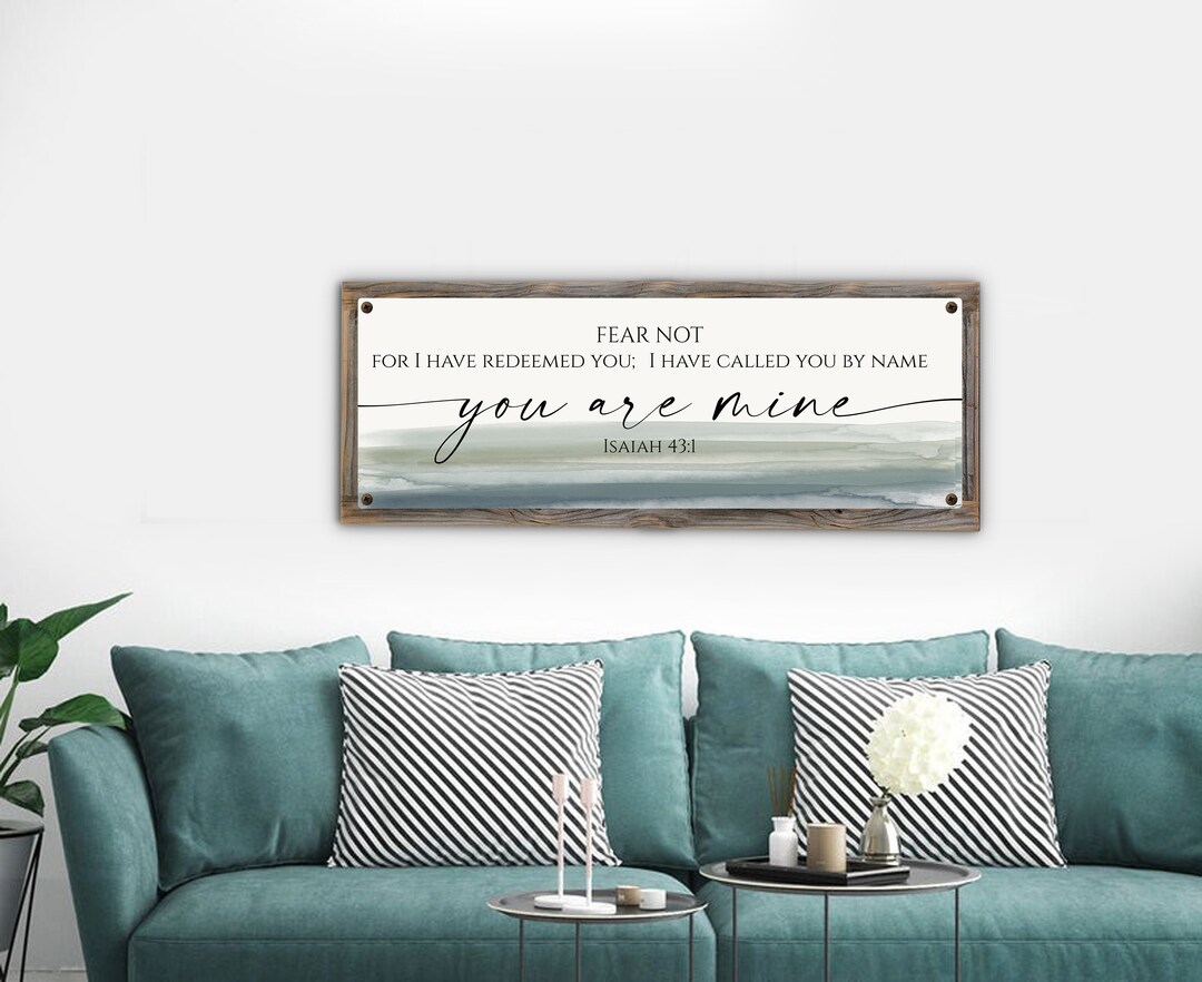 FEAR NOT for I Have Redeemed You Metal Print on Reclaimed Wood Frame ...