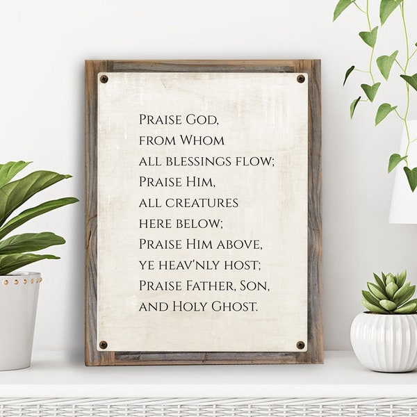 Doxology Print - Etsy