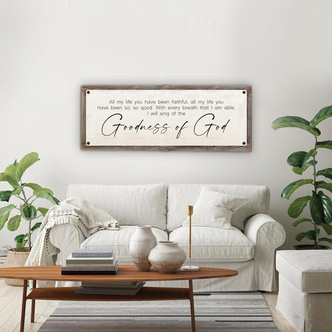 I Will Sing of the Goodness of God-metal Print-reclaimed Wood Frame ...
