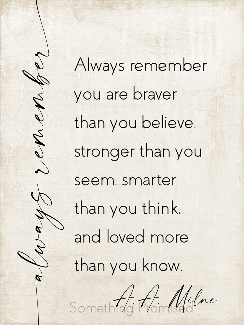 Always Remember You Are Braver Than You Think Metal Print on Reclaimed ...