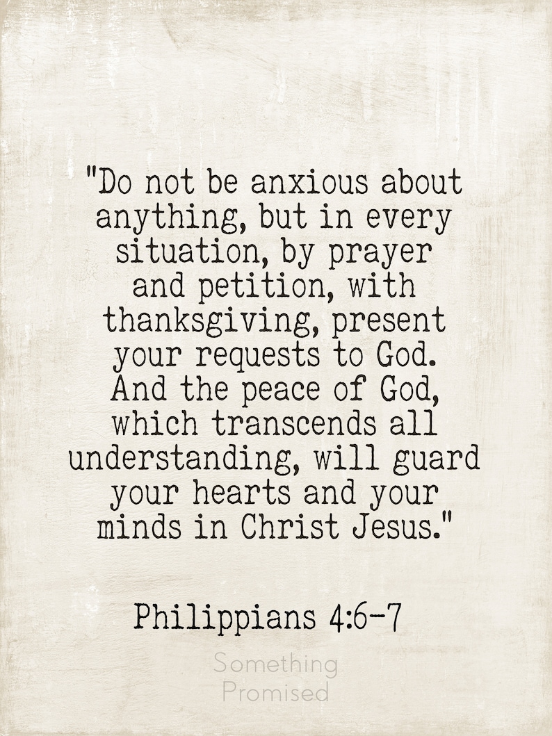 Do Not Be Anxious-metal Print on Reclaimed Wood Frame-philippians 4:6-7 ...