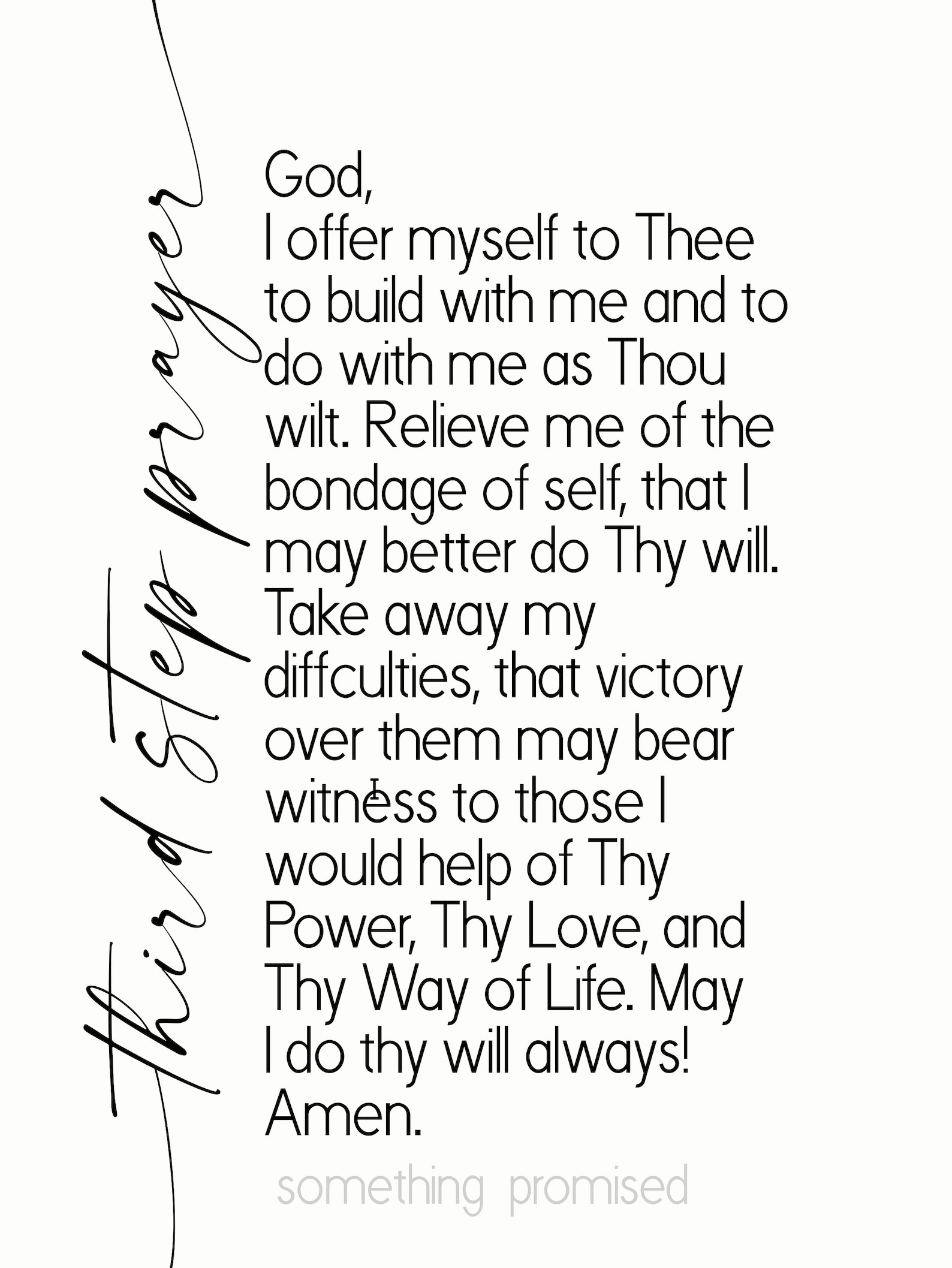 Third Step Prayer Metal Print on Reclaimed Wood Frame-3rd Step Wall Art ...