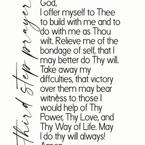 Third Step Prayer Metal Print on Reclaimed Wood Frame-3rd Step Wall Art ...