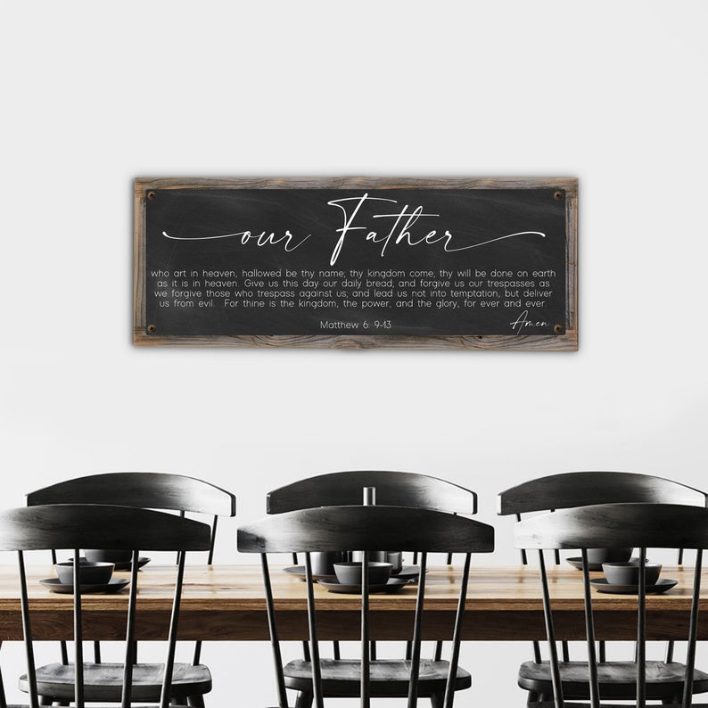 Our Father Who Art in Heaven Metal Print-reclaimed Wood - Etsy
