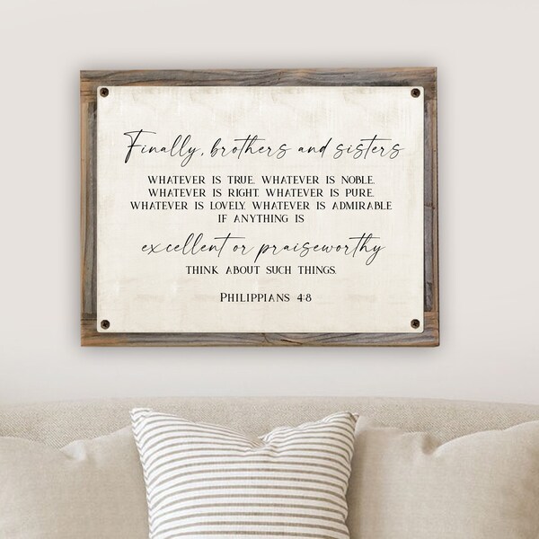 Philippians 4 8 - Etsy