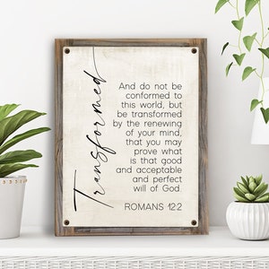 Scripture Sign-do Not Be Conformed Metal Print on Reclaimed Wood Frame ...