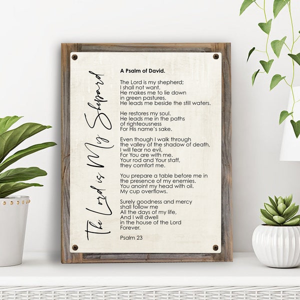 Psalm 23 Large Print - Etsy