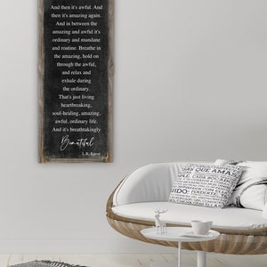 Life is Amazing Poem Metal Print on Reclaimed Wood Frame-l.r. Knost ...