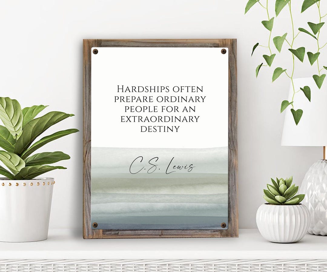 C.S. Lewis Quote on Metal on Reclaimed Wood Frame-christian Gift Idea ...