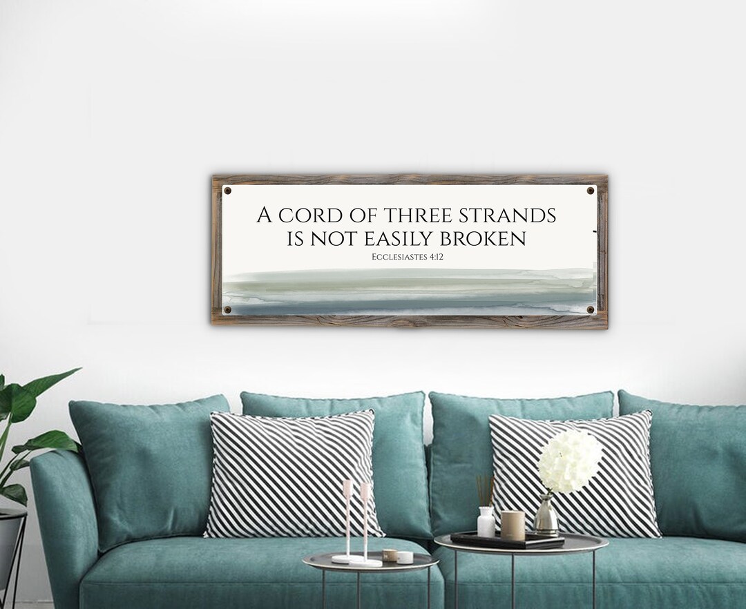 A Three Strand Cord is Not Easily Broken Metal Print-reclaimed Wood ...