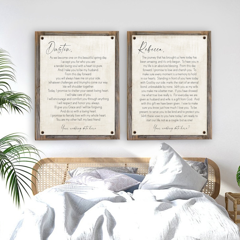 Wedding Vows Framed - Etsy