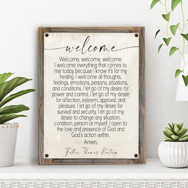 Welcome Prayer Thomas Keating - Etsy