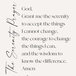 The Serenity Prayer Metal Print on Reclaimed Wood Frame-custom Recovery ...