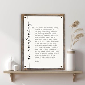 On Awakening Prayer on Metal Print on Reclaimed Wood Frame-recovery ...