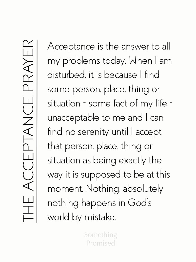 The Acceptance Prayer Metal Print on Reclaimed Wood | Etsy