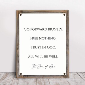 Go Forward Bravely Poem on Metal Print on Reclaimed Wood Frame-rustic ...