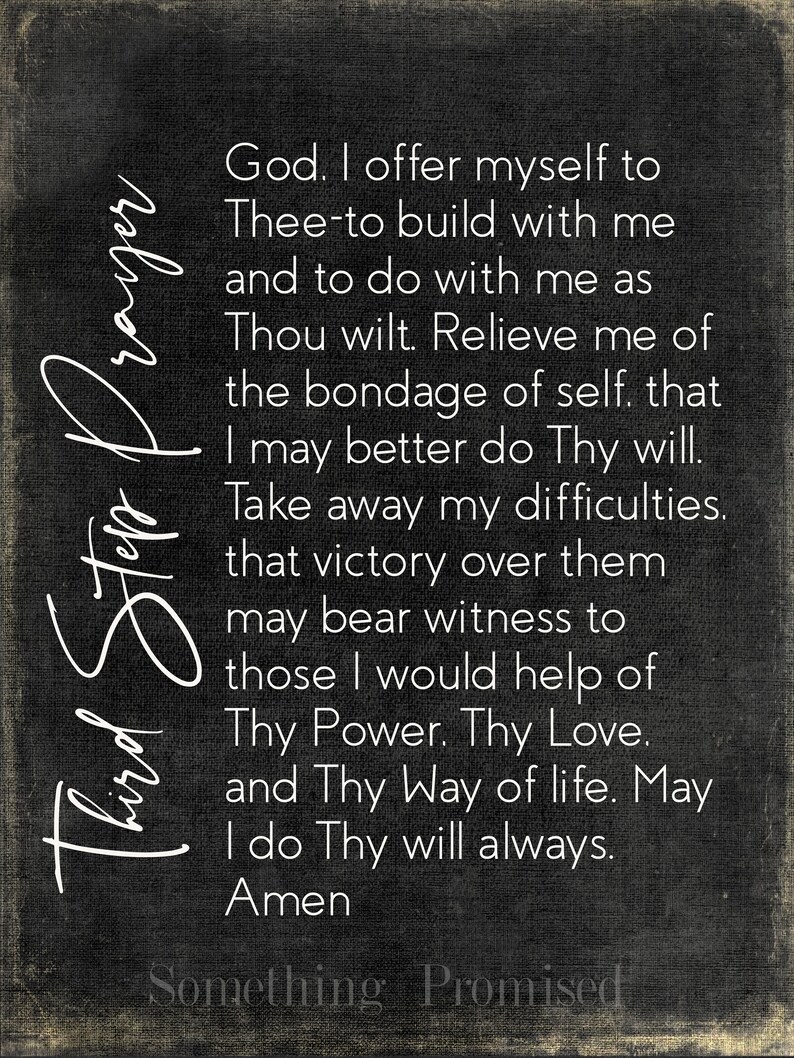 Third Step Prayer Metal Print on Reclaimed Wood Frame-third - Etsy
