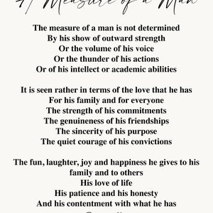 A Measure of a Man on Metal Print-reclaimed Wood Frame-gift for Man ...