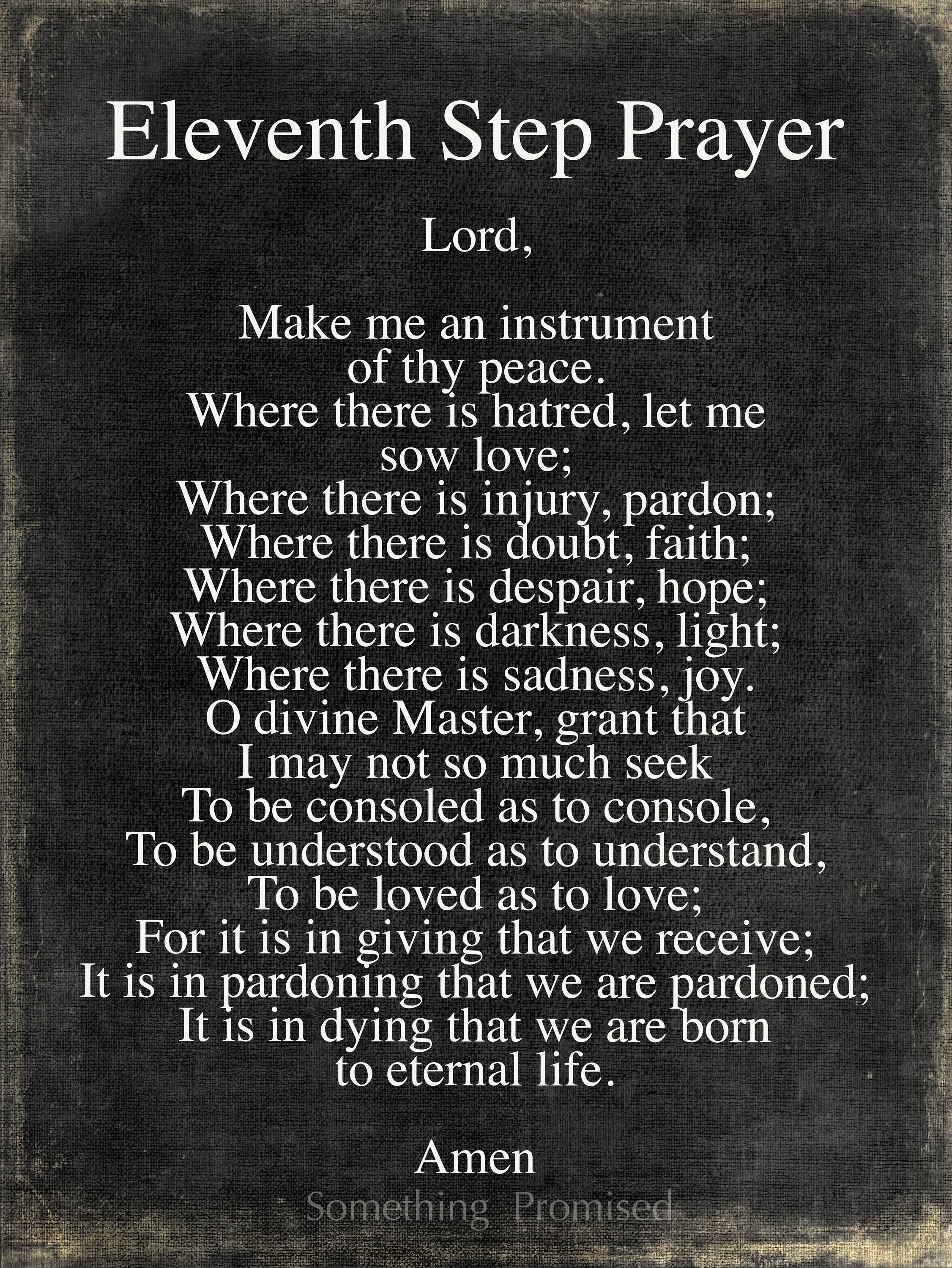 Eleventh Step Prayer Metal Print on Reclaimed Wood Frame-11th Step Wall ...