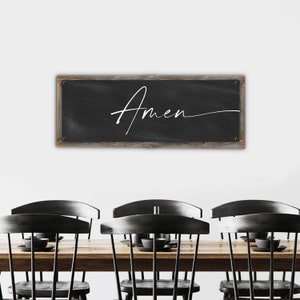 Amen Metal Print on Reclaimed Wood Frame-spiritual Wall Sign-living ...