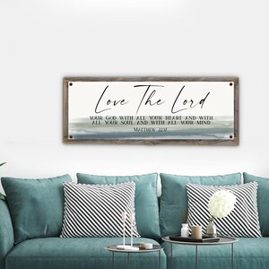 Love the Lord Your God Metal Print on Reclaimed Wood Frame-matthew 22: ...