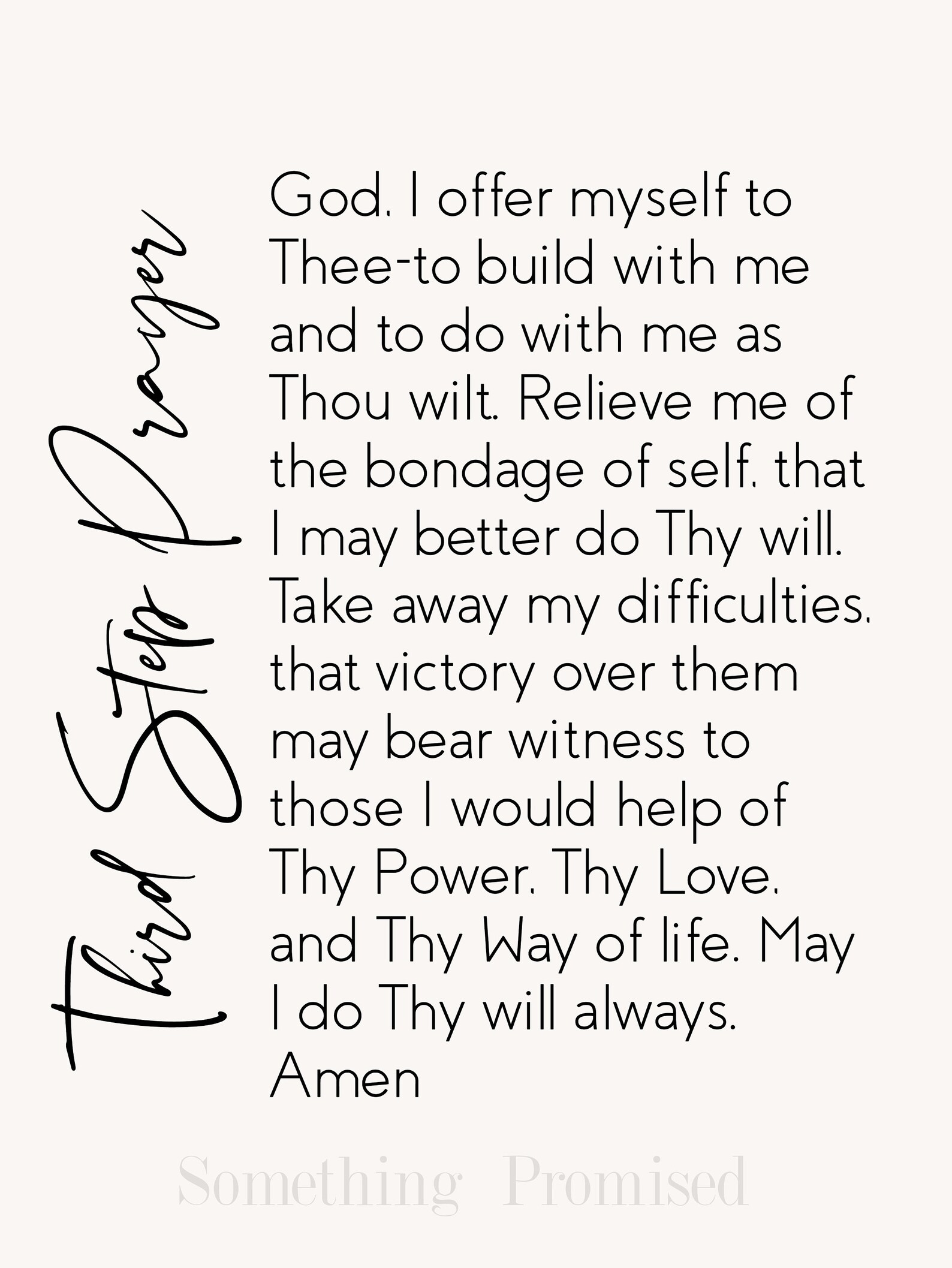 Third Step Prayer Metal Print on Reclaimed Wood Frame-third - Etsy