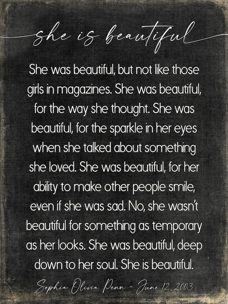 She Was Beautiful Metal Print-reclaimed Wood Frame-rustic Wall Art-f ...
