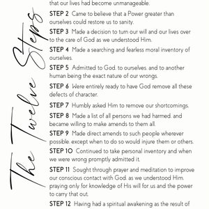 The 12 Steps of AA Metal Print on Reclaimed Wood Frame-recovery Wall ...