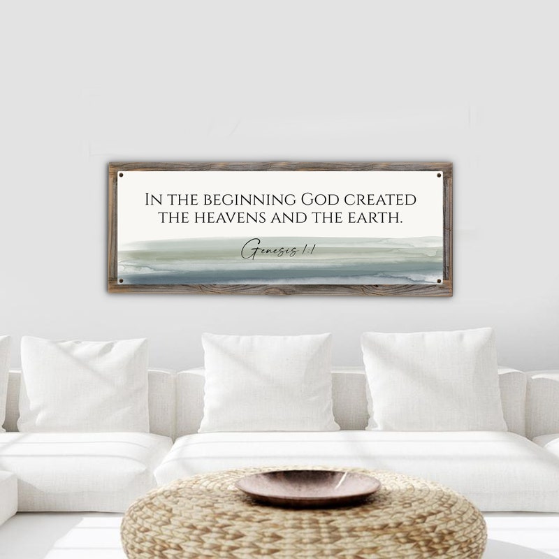 In the Beginning God Sign - Etsy