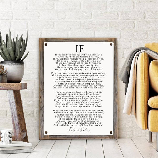 If Rudyard Kipling - Etsy