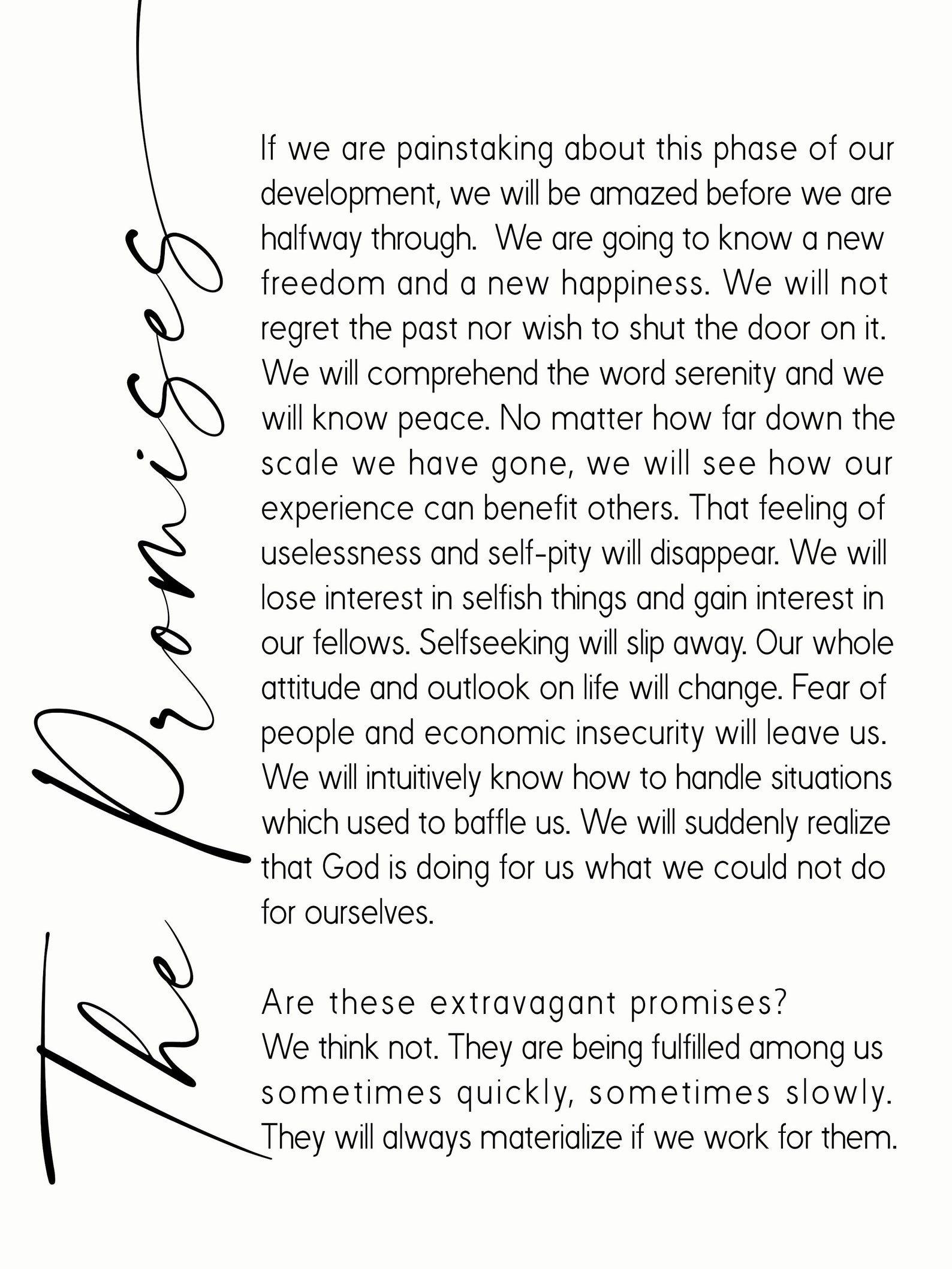 The AA Promises-metal Print on Reclaimed Wood Frame-addiction Recovery ...