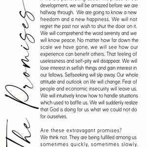 The AA Promises-metal Print on Reclaimed Wood Frame-addiction Recovery ...