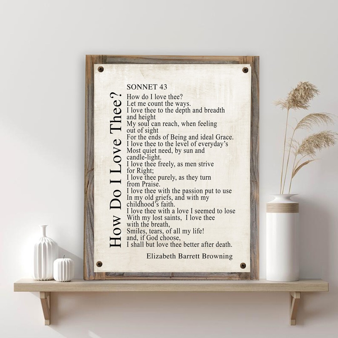 How Do I Love Thee Let Me Count the Ways Metal Print on Reclaimed Wood ...