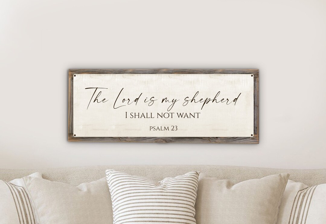 The Lord is My Shepard I Shall Not Want-scripture Sign on Metal on ...