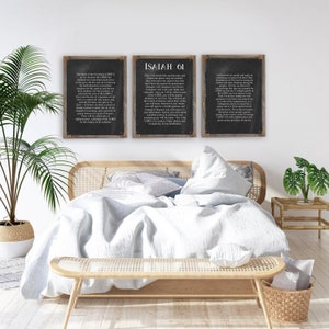 Isaiah 61 Metal Print Trio on Reclaimed Wood Frames-beauty for Ashes ...