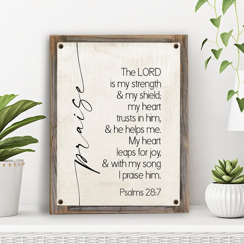 Psalm 28 7 - Etsy