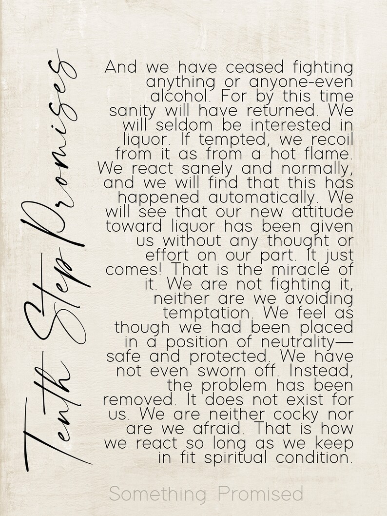 Tenth Step Promises Metal Print on Reclaimed Wood - Etsy