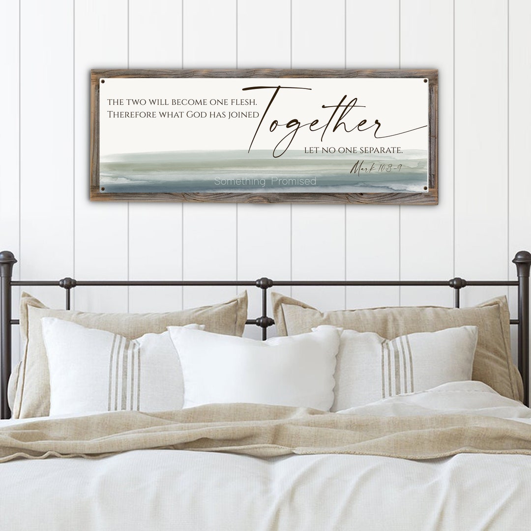 What God Has Joined Together Metal Print on Reclaimed Wood Frame-mark ...